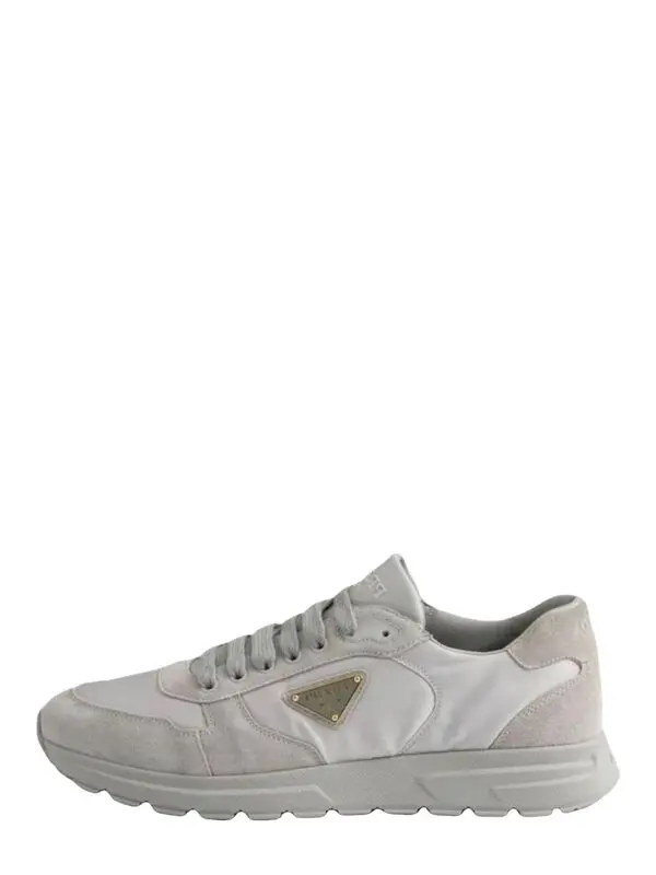 Prada Re-nylon And Suede Sneakers - Cloudy Gray
