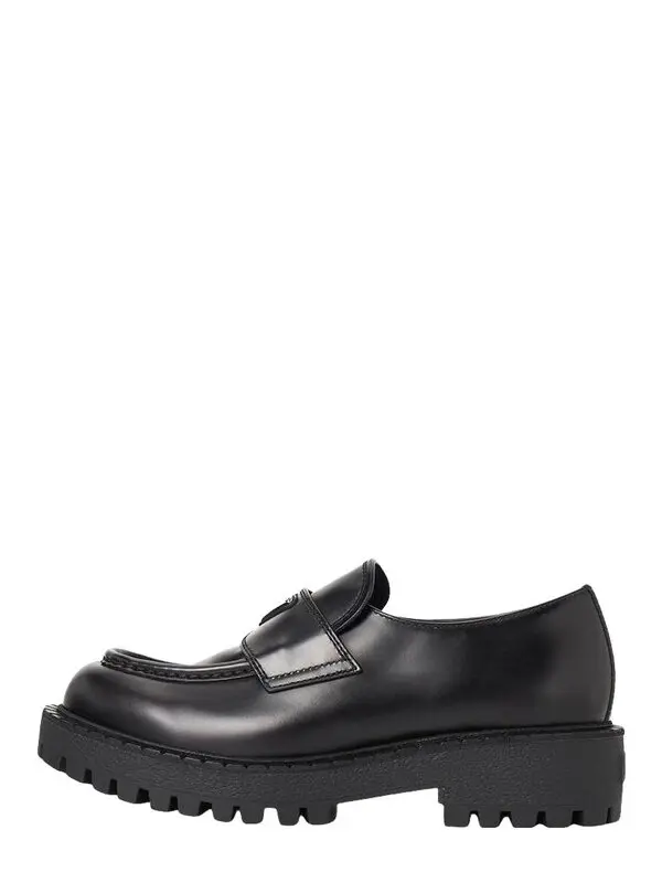 Prada Lug Sole Loafers - Black