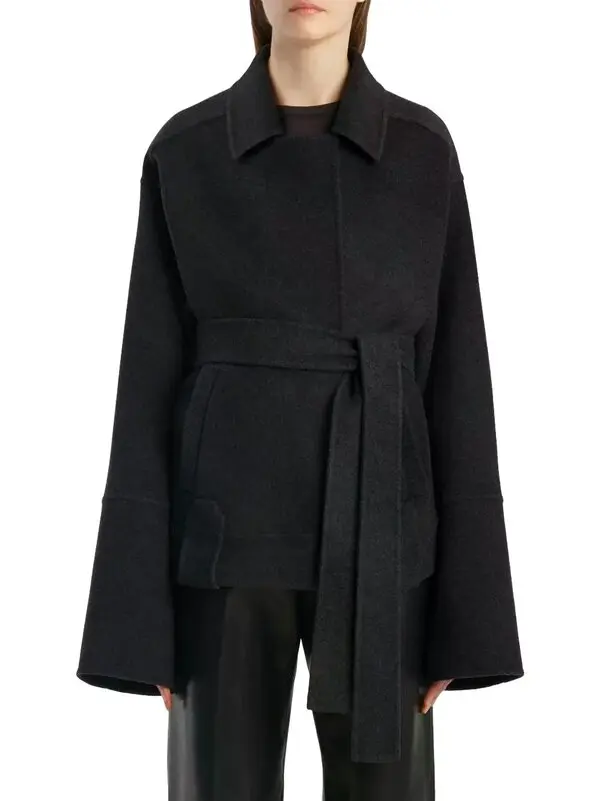 Khaite Alder Jacket In Charcoal Wool - Grey
