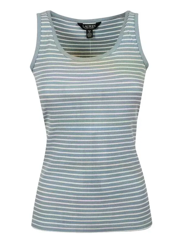 Ralph Lauren Striped Ribbed Tank Top - Blue