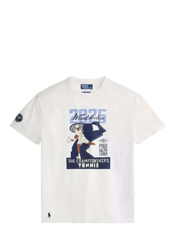 Polo Ralph Lauren Wimbledon Open Graphic Print Short-sleeve T-shirt - White
