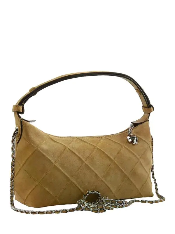 Tory Burch Mini Fleming Quilted Crossbody Bag - Brown