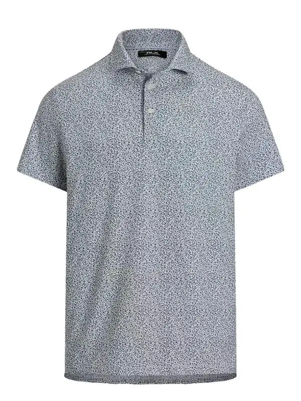 Rlx Ralph Lauren Leaf-print Short-sleeve Polo Shirt - Blue