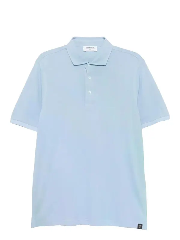 GRAN SASSO Short-sleeve Polo Shirt - Blue