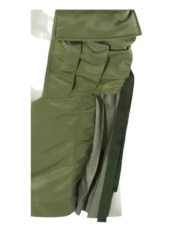 Sacai Pleated Midi Skirt - Green