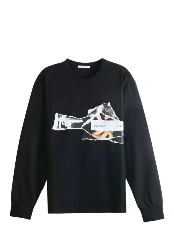 Givenchy Graphic-print Long-sleeve T-shirt - Black