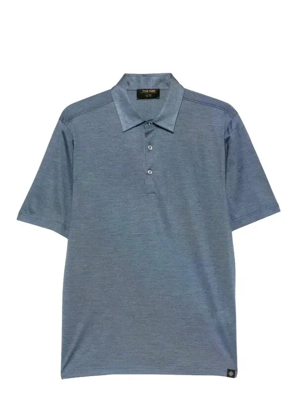 GRAN SASSO Short-sleeve Polo Shirt - Blue