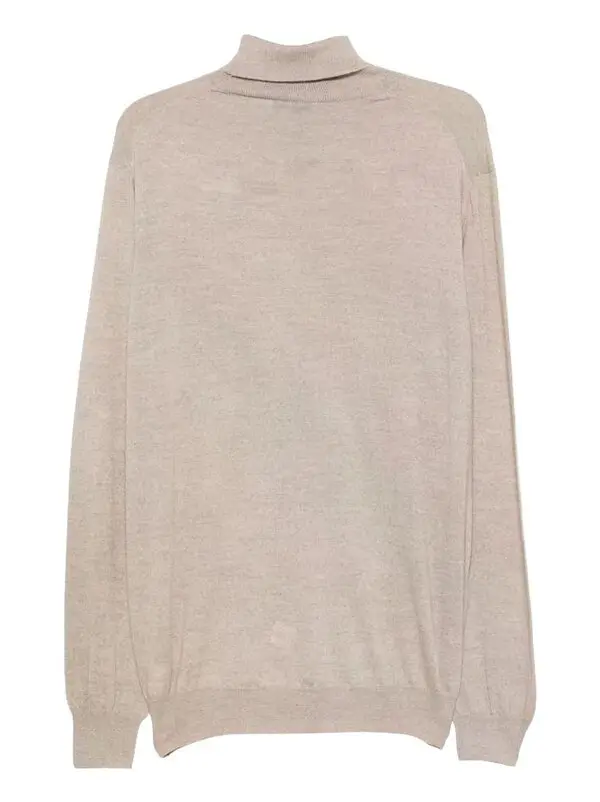 GRAN SASSO Roll-neck Wool Sweater - Neutrals