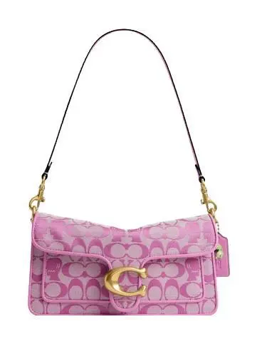 COACH X Brain Dead Soft Tabby Shoulder Bag 26 In Signature Jacquard - Brass/fuchsia