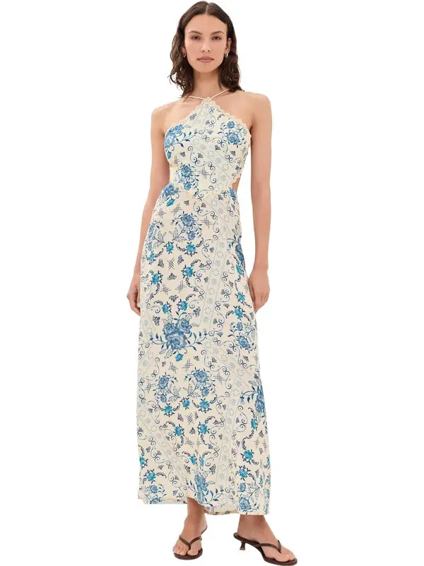 Agua Bendita Indira Halter Maxi Dress - Multicolor