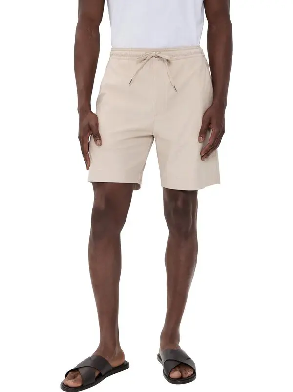 Theory Soft Terry Drawstring Shorts - Warm Silver Cloud