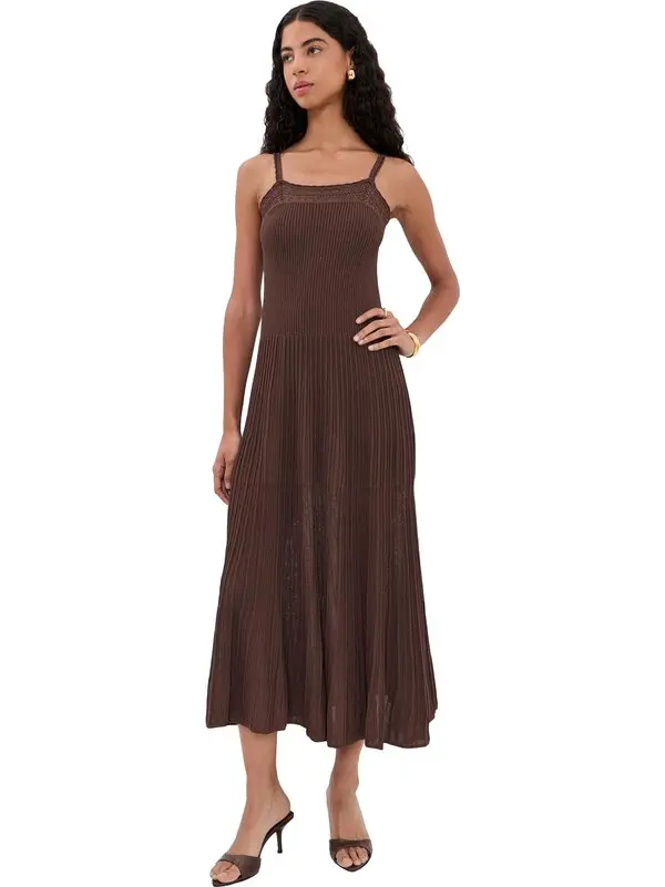 Ba&sh Noto Midi Dress - Cafe