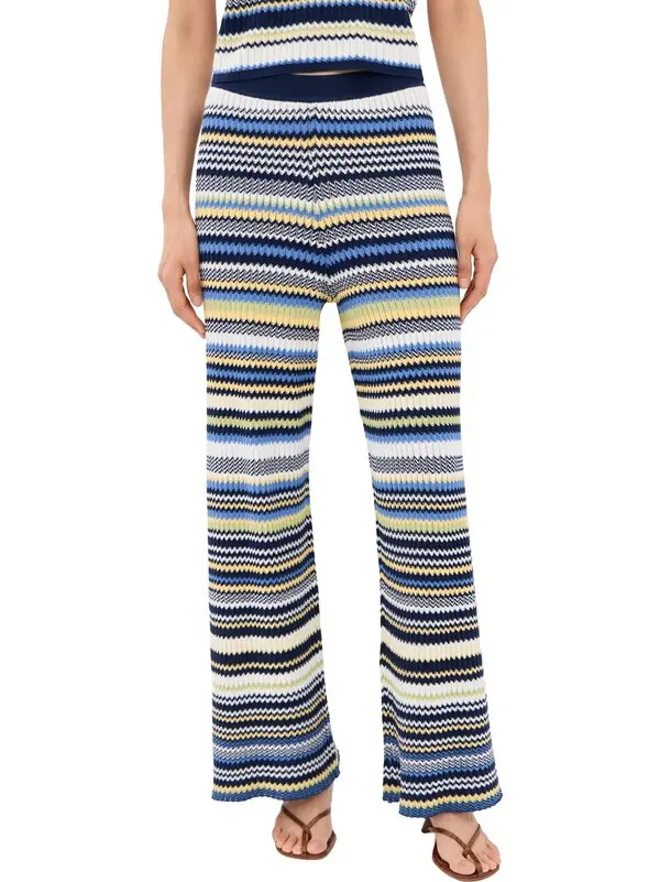Simkhai Farrah Chevron Knit Pants - Midnight Multi