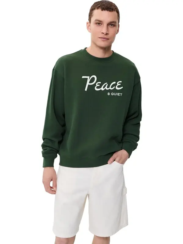 MUSEUM OF PEACE & QUIET Diner Crewneck Sweatshirt - Forest
