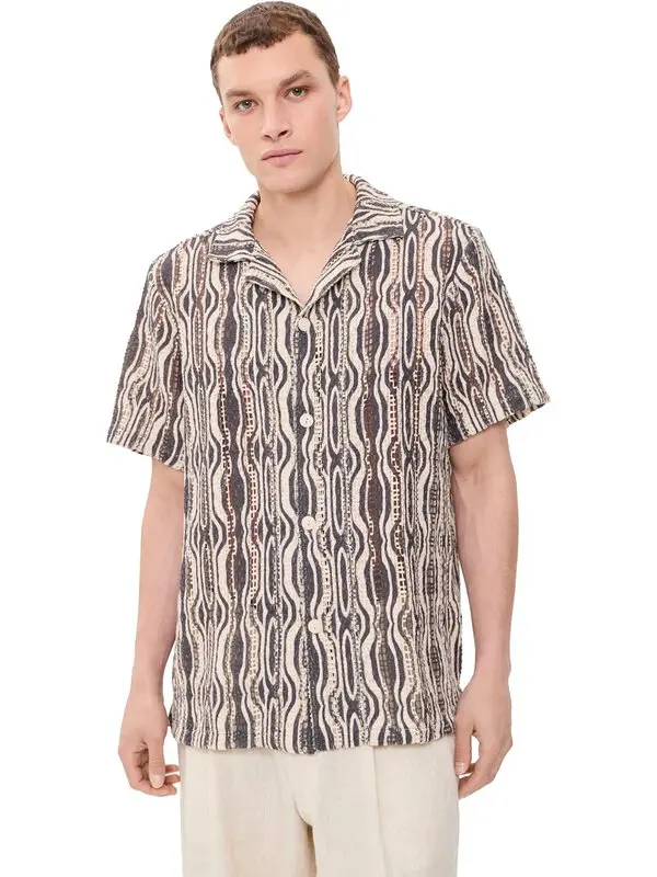 Oas Zefi Cuba Shirt - Dark Blue