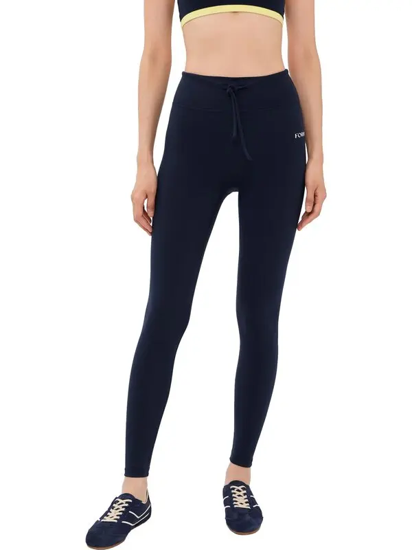 FORM Drawstring Leggings - Navy