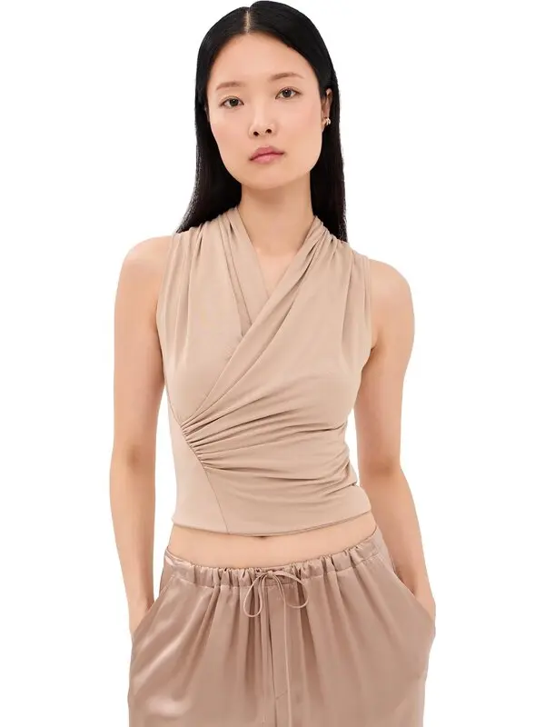 Sablyn Danika High Wrap Tank - Dune