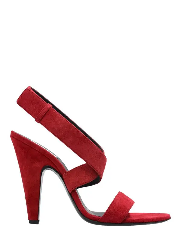 Alaïa Suede Heeled Sandals - Red