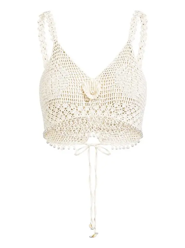 SCARLETT GASQUE Kate Crochet Bralette - White