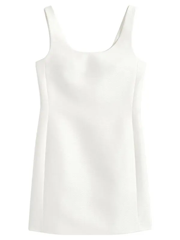 Cos Sculpted Textured Mini Dress - White