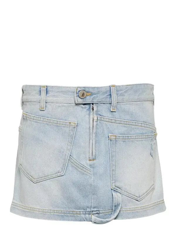 Attico Denim Miniskirt - Blue