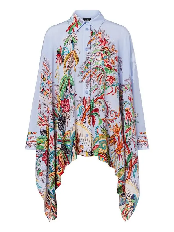 Etro Floral Silk Shirt - Blue