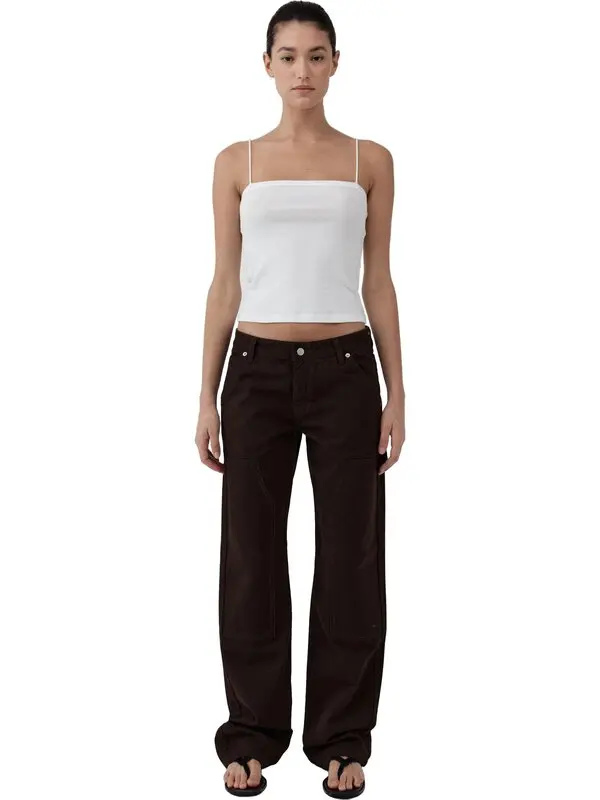 ST. AGNI Canvas Carpenter Jeans - Bark