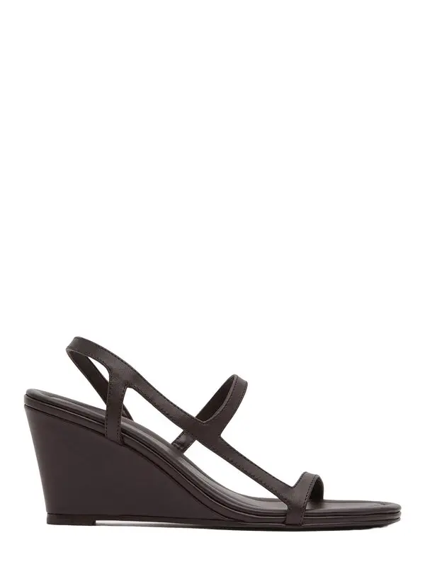 ST. AGNI High Wedge Sandals - Coffee