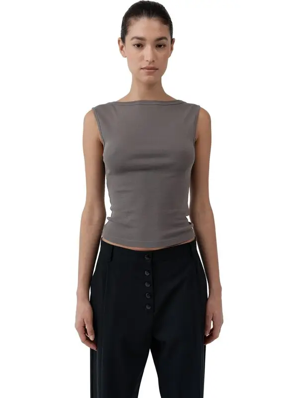 ST. AGNI Organic Cotton Ballerina Top - Clay