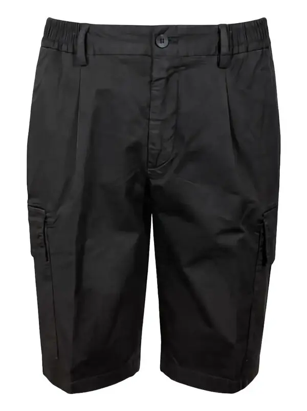 DEVORE INCIPIT Pleated Cargo Shorts - Black