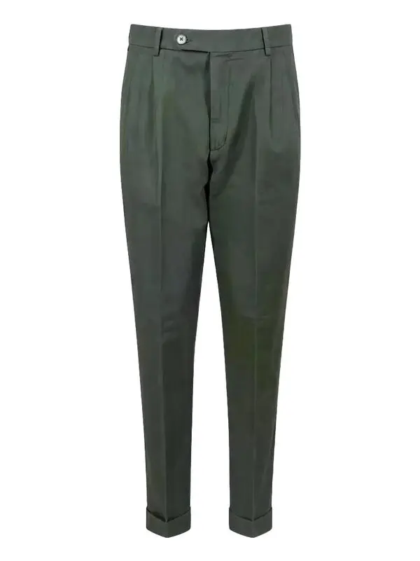 GTA Pleated Turn-up Trousers - Green
