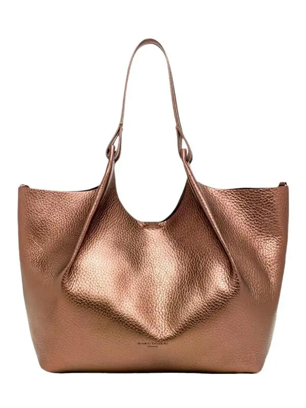 GIANNI CHIARINI Large Leather Shoulder Bag - Brown