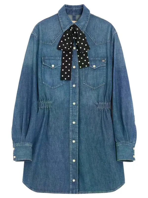 Valentino Garavani Denim Midi Dress - Blue
