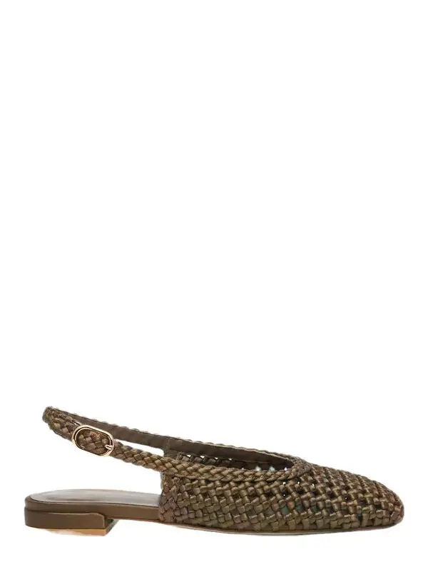 STUART WEITZMAN Marina Woven Slingback Pumps - Brown