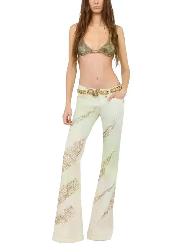Roberto Cavalli Embellished Flared Jeans - Neutrals