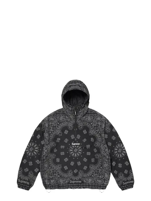 Supreme Reflective Bandana-print Hoodie - Black
