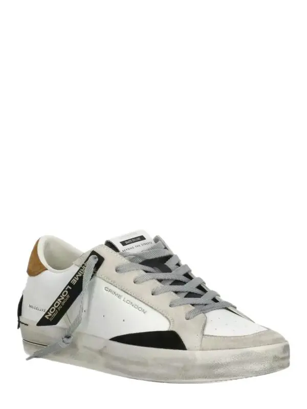 CRIME LONDON Sk8 Deluxe Panelled Sneakers - White