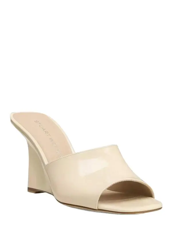 STUART WEITZMAN Vinnie Wedge Mules - Neutrals
