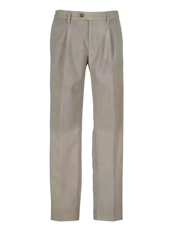 RE-HASH Pleated Detail Tailored Trousers - Neutrals