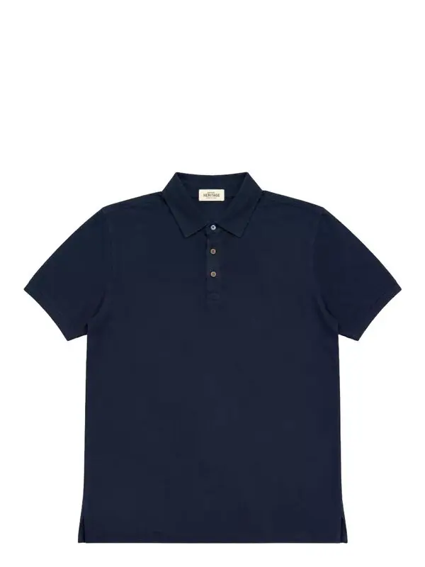 HERITAGE Short-sleeve Polo Shirt - Blue