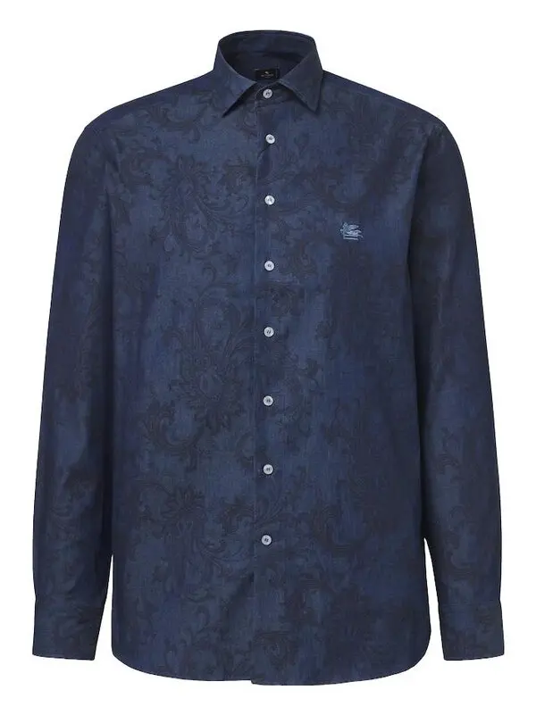 Etro Paisley Denim Shirt - Blue