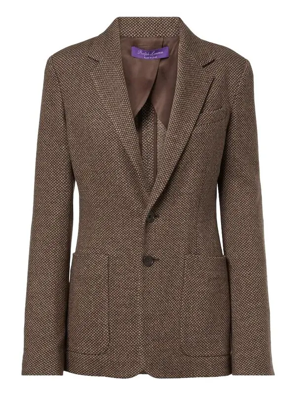 Ralph Lauren Hailey Wool, Silk, And Cashmere Blazer - Brown