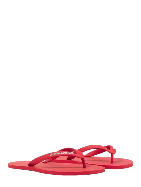 CHRISTIAN LOUBOUTIN Logo Thong Sandals - Red