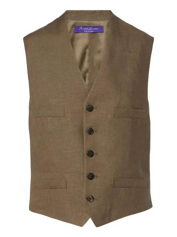 Ralph Lauren Jaiden Linen Vest - Brown