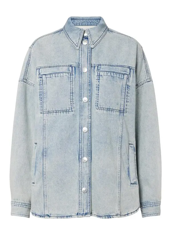 MARANT ETOILE Imana" Cotton Denim Shirt - Blue
