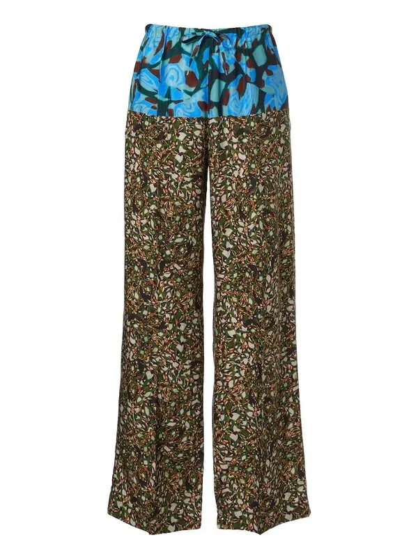 Dries Van Noten Printed Wide-leg Viscose Pants - Multicoloured