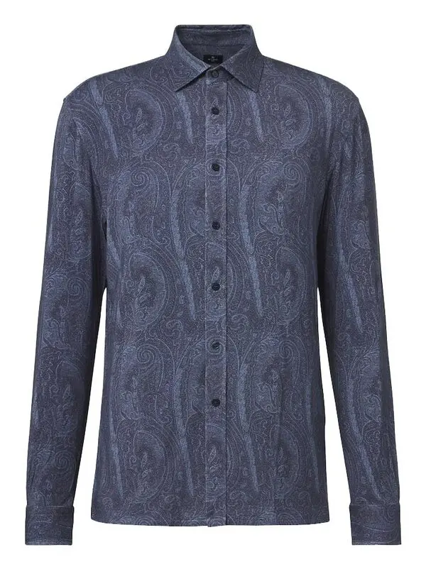 Etro Paisley Jersey Shirt - Blue
