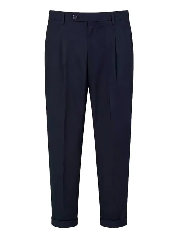 GTA Pleated Turned-up Trousers - Blue