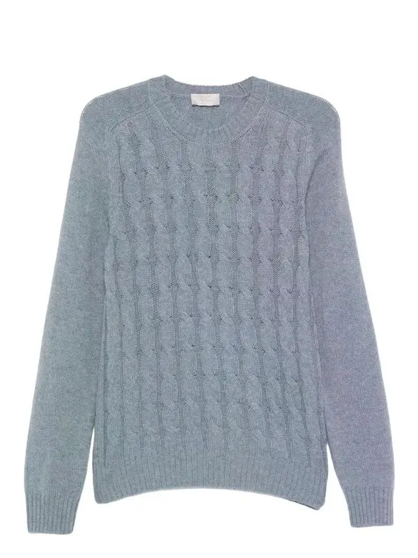 GRAN SASSO Cable Knit Sweater - Blue