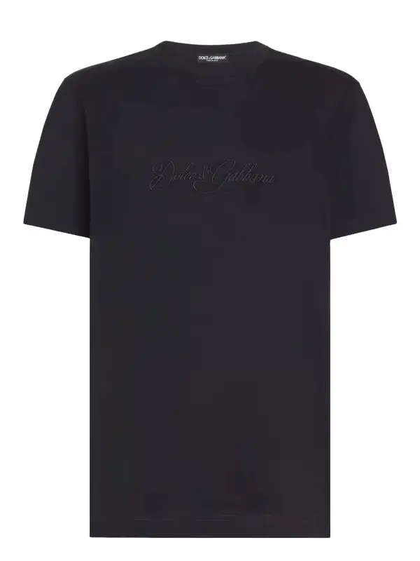 Dolce & Gabbana Logo-embroidered T-shirt - Blue